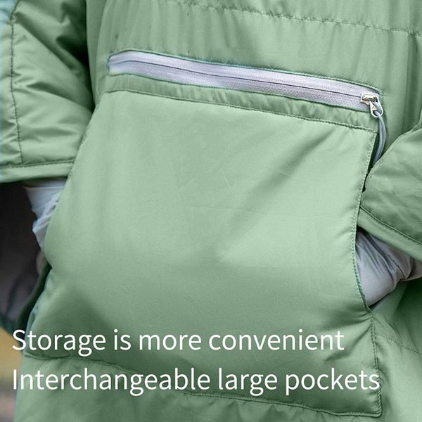 Winter Portable Water-resistant Wearable Cloak Cape Sleeping Bag ...